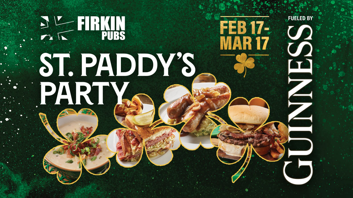 St. Paddy's Day Menu 2024 - Firkin Pubs